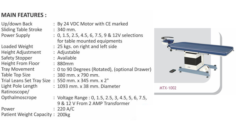 Operation Table Manufacturers India | Motorized Table, OT – Table ...